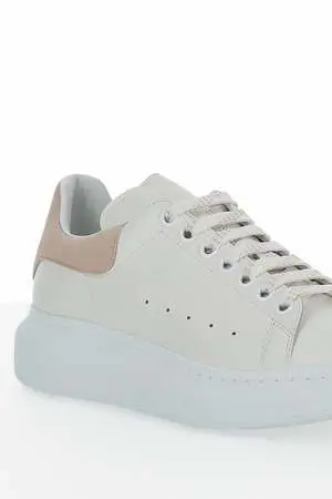 Alexander McQueen Smooth Calfskin Sneakers With Contrast Heel Tab