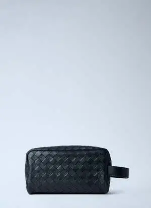 Bottega Veneta Intrecciato Travel Pouch - Black
