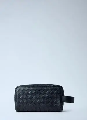 Bottega Veneta Intrecciato Travel Pouch - Black
