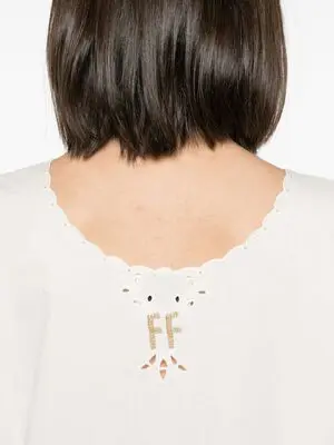 FORTE_FORTE White Broderie Anglaise Sleeveless Top