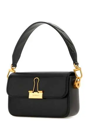 Off-White Small Plain Binder Handbag - Black