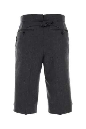 Thom Browne Graphite Wool Bermuda Shorts