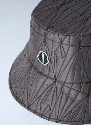 Moncler Quilted Bucket Hat - Gray