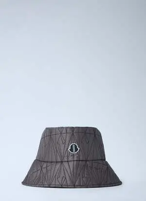 Moncler Quilted Bucket Hat - Gray
