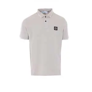 Stone Island Logo Polo - Gray