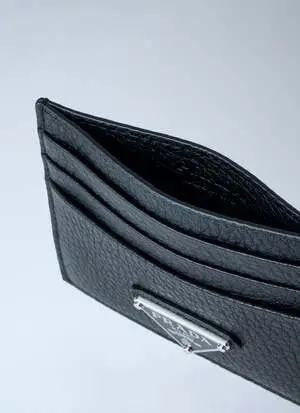 Prada Pebbled Leather Bi-fold Wallet