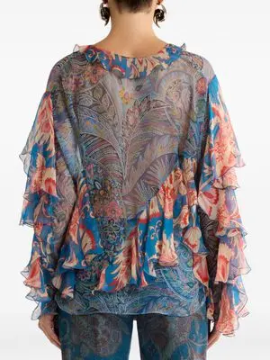Etro Printed Silk Blouse - Multicolor