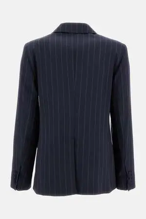Max Mara Pinstripe Wool Blazer - Multicolor