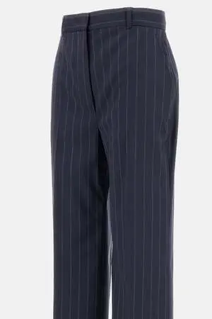 Max Mara Pinstriped Wool Trousers