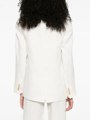 FORTE_FORTE Linen Single-breasted Jacket With Decorative Stitching - Multicolor