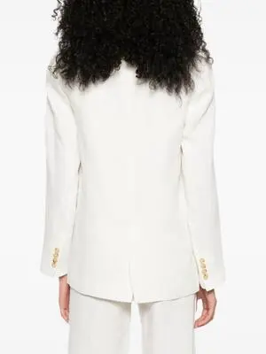 FORTE_FORTE Linen Single-breasted Jacket With Decorative Stitching - Multicolor