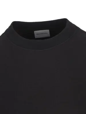 Balenciaga Cotton Cropped T-shirt With Embroidered Logo