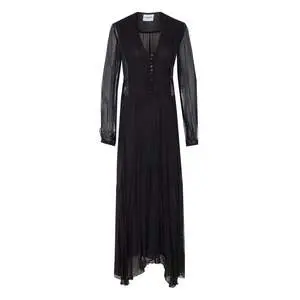 Isabel Marant Étoile Long Sleeve V-neck Dress - Black