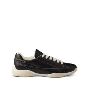 Prada Low-top Trainers With Contrast Stitching - Black