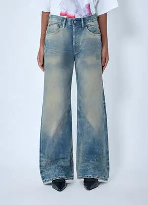 Acne Studios 2021f Five-pocket Straight Leg Jeans - Blue