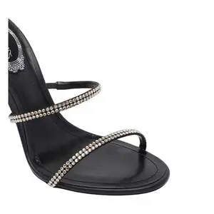 Rene Caovilla Embellished Stiletto Heel Sandals - Black