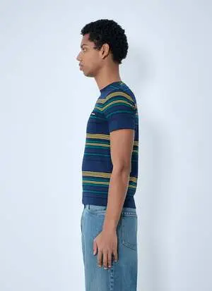 Miu Miu Striped Cotton Jersey T-shirt