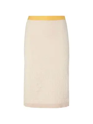 Fendi Cotton And Silk Blend Skirt - Multicolor
