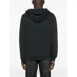 A.p.c. Cotton Logo Detail Hoodie - Black