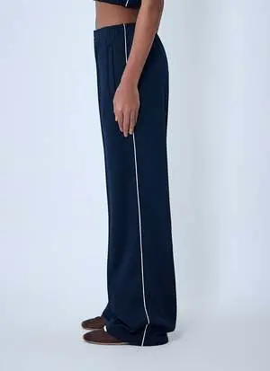 Miu Miu Elasticated High Rise Wide-leg Technical Pants