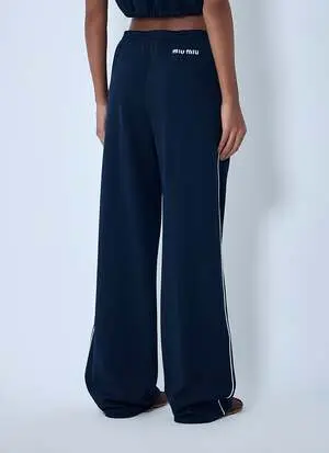 Miu Miu Elasticated High Rise Wide-leg Technical Pants