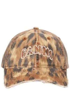 GANNI Baseball Cap With Logo - Multicolor