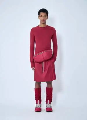 Moncler Drawstring Midi Kilt Shorts - Red