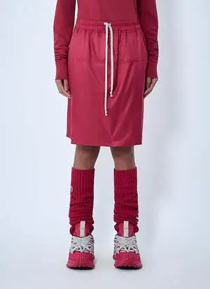Moncler Drawstring Midi Kilt Shorts - Red