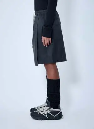 Moncler Drawstring Midi Kilt Shorts - Black