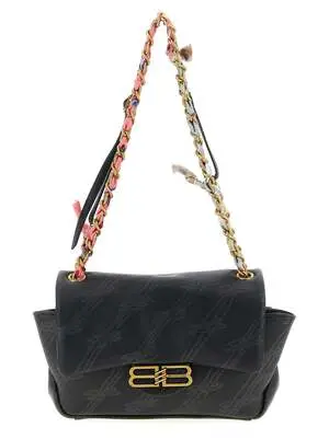 Balenciaga Darling Mini Shoulder Bag In Calf Leather With Bb Monogram