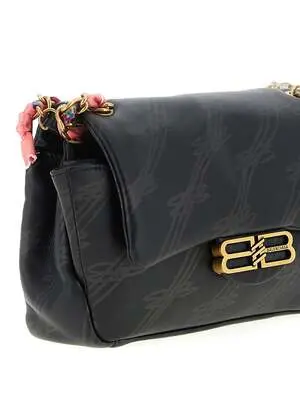 Balenciaga Darling Mini Shoulder Bag In Calf Leather With Bb Monogram