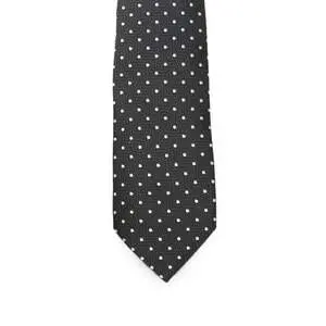 TOM FORD Black And White Patterned Silk Neck Tie