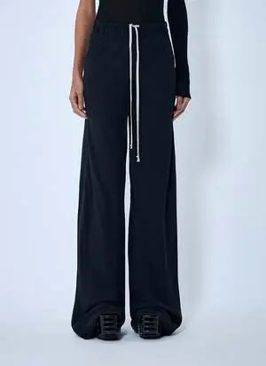 Rick Owens High-rise Wide-leg Silk Drawstring Pants - Black