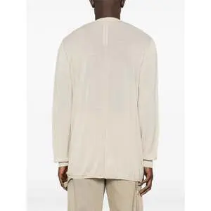 Rick Owens Sand Crew Neck Long Sleeve Wool Jumper - Cream