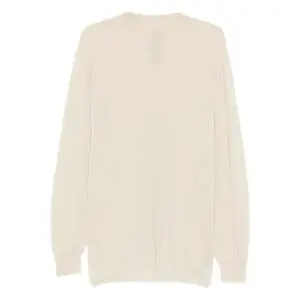 Rick Owens RICK OWENS Sand Crew Neck Long Sleeve Wool Jumper Cream