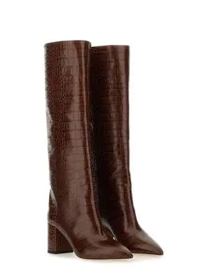 Paris Texas Anja Boot Croc Effect Knee High Boots