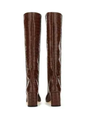 Paris Texas Anja Boot Croc Effect Knee High Boots