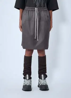 Moncler Drawstring Midi Kilt Shorts - Gray