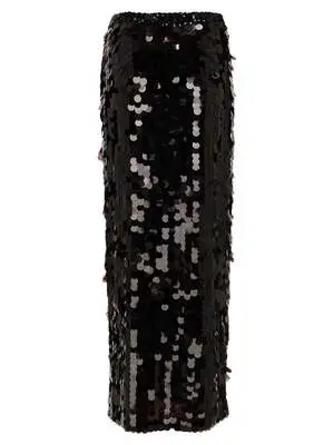 P.a.r.o.s.h Sequined Maxi Skirt - Brown