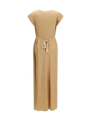 FORTE_FORTE Long Kaftan Dress With Rope Belt - Orange