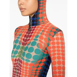 JEAN PAUL GAULTIER Polka Dot Hooded Jumpsuit