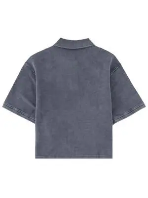 Alexander Wang Cropped Polo Shirt - Blue