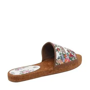 Dolce & Gabbana Floral Logo Slide Sandals