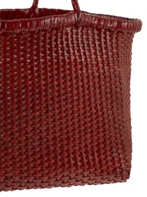 Dragon Diffusion Weave Braided Leather Bag - Red
