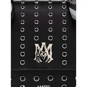 Amiri Leather Embellished Top Handle Bag