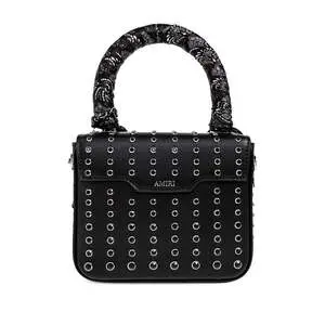 Amiri Leather Embellished Top Handle Bag