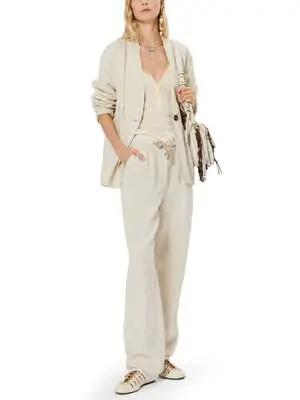 Isabel Marant Étoile Giacca Soraya" Linen Silk Blend Blazer - Cream