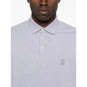 Brunello Cucinelli Grey Polo Shirts - Gray
