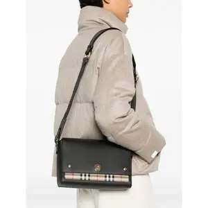 Burberry Check Pattern Leather Shoulder Bag