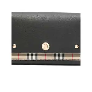 Burberry Check Pattern Leather Shoulder Bag